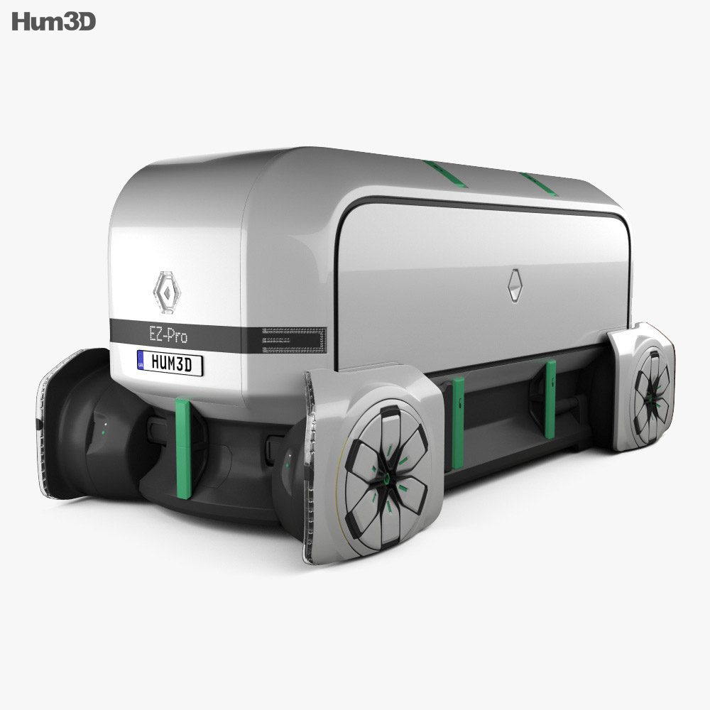 Renault EZ-PRO autonomous 2020 3D model - Download Van on 3DModels.org