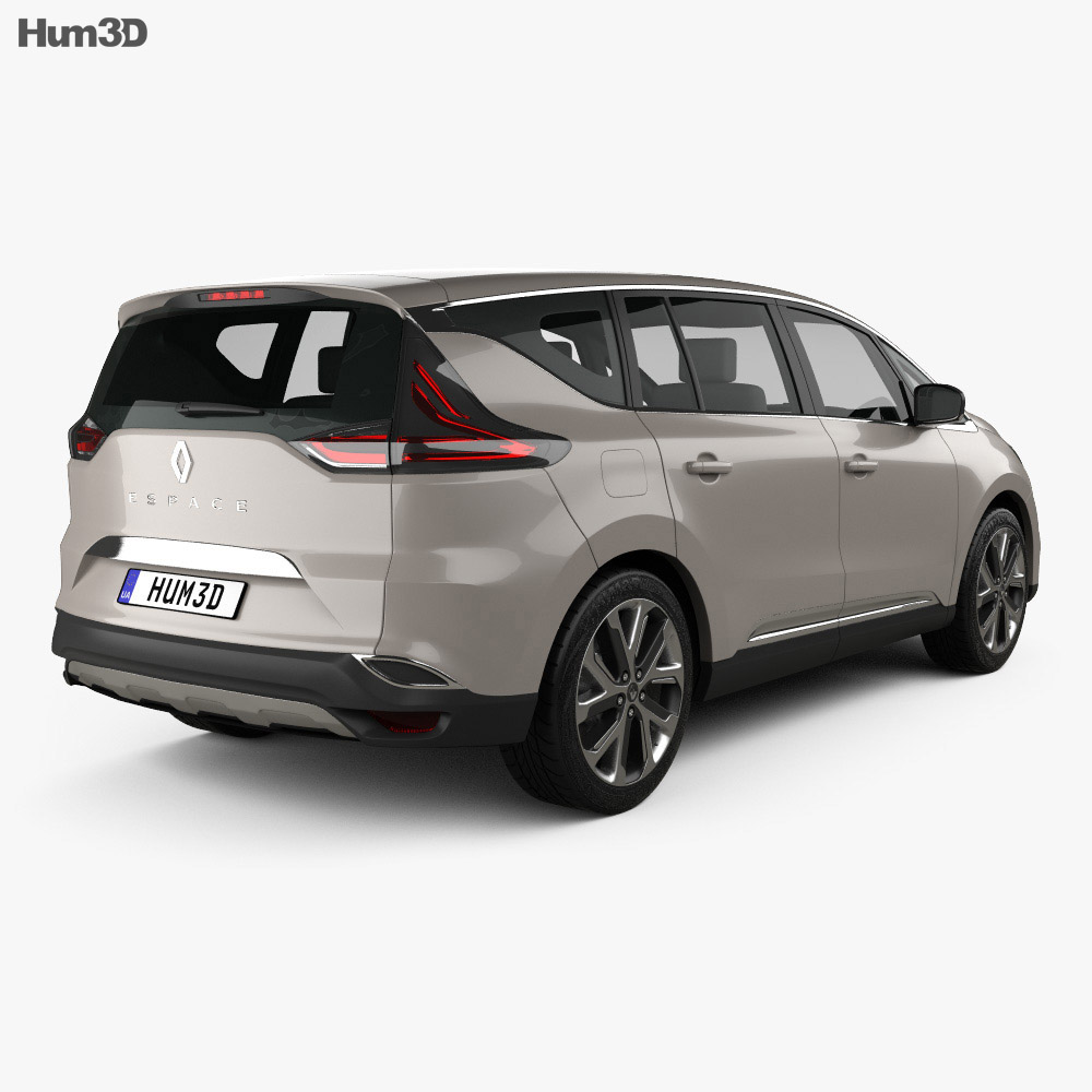 Renault Espace 2017 3D model - Download Van on 3DModels.org
