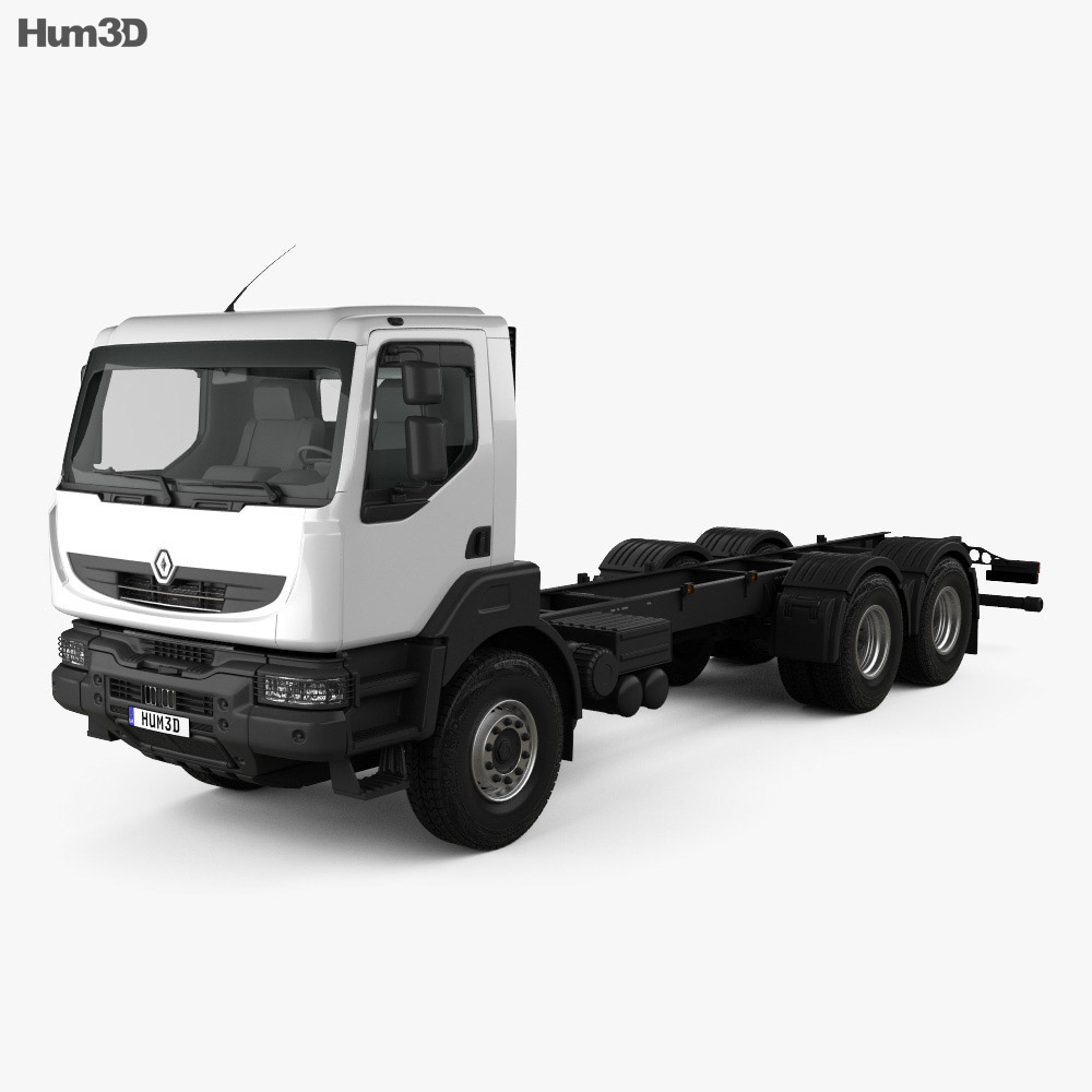 Renault Kerax Chassis Truck 2014 3D model - Download Truck on 3DModels.org