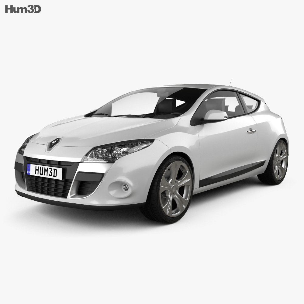 Renault Megane Coupe 2013 3D model - Download Sports car on 3DModels.org