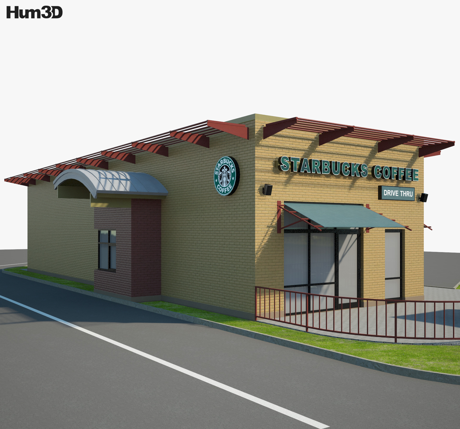 Starbucks Restaurante 02 Modelo 3D - Descargar Commercial Building on ...