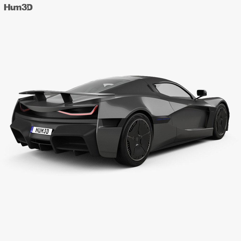 Rimac C Two 2020 3D model - Download Sports car on 3DModels.org