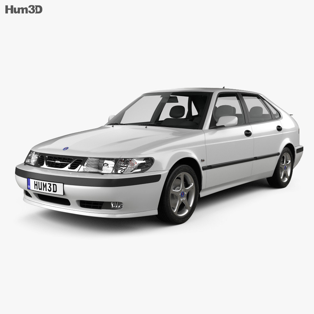 Saab 9-3 hatchback 5-door 2002 3D model - Download Hatchback on ...
