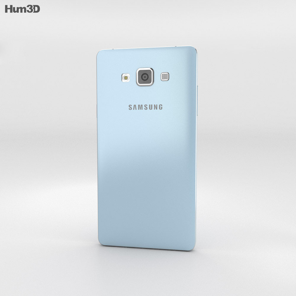 Samsung Galaxy A7 Light Blue 3D model - Download Phones on 3DModels.org