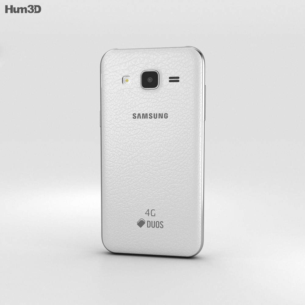 Samsung Galaxy J2 White 3D model - Download Phones on 3DModels.org