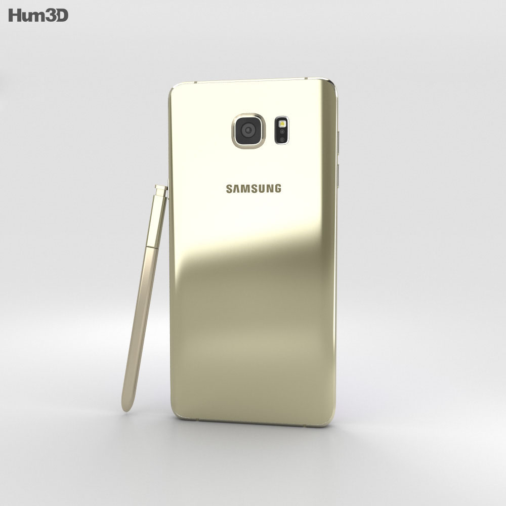 Samsung Galaxy Note 5 Gold Platinum Modelo 3D - Baixar Telefone no ...