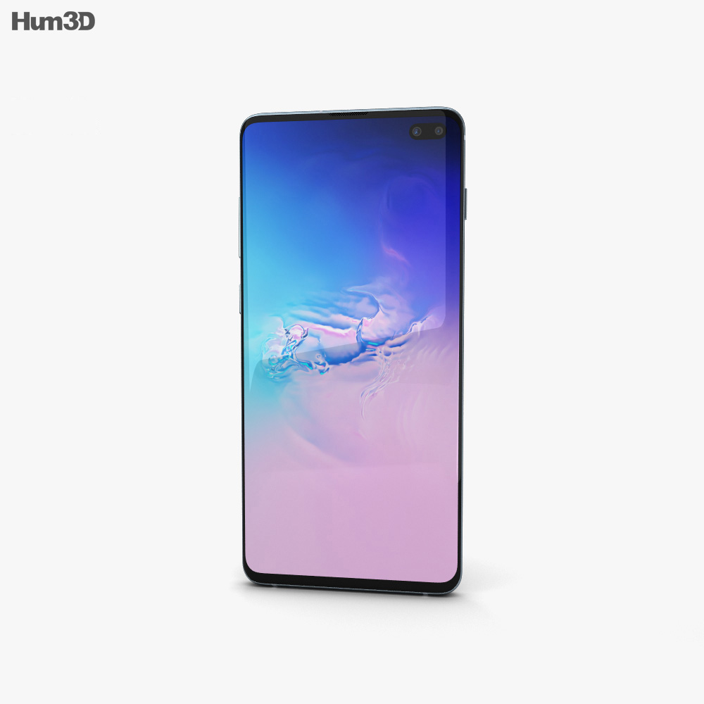 Samsung Galaxy S10 Plus Prism Blue 3D model - Download Phones on ...
