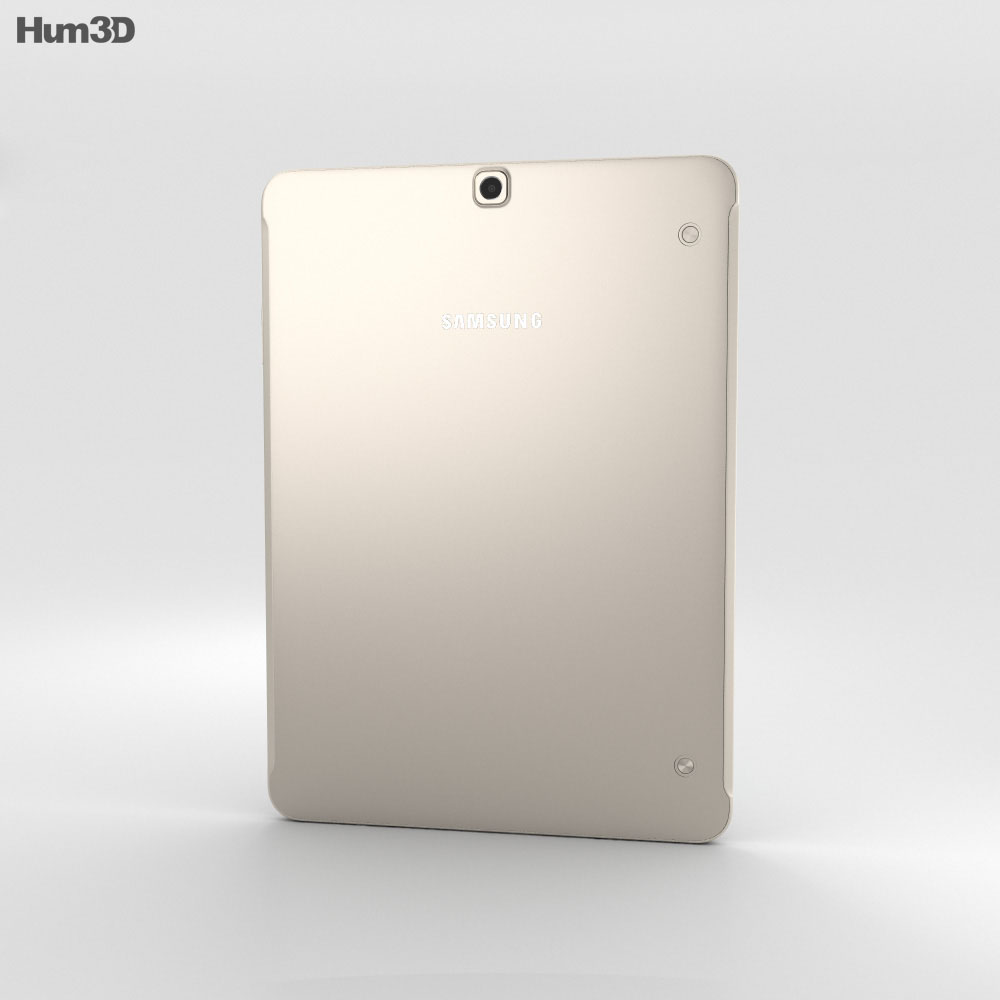 Samsung Galaxy Tab S2 9.7-inch Gold 3D model - Download Tablet on ...