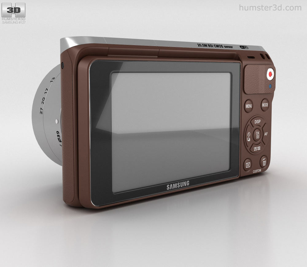 Samsung NX Mini Smart Camera Brown 3D model - Download Photo camera on ...
