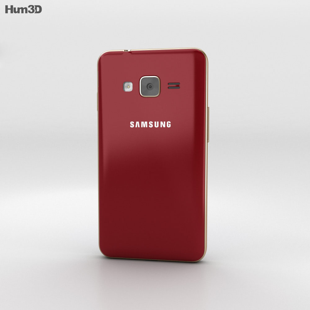 Samsung Z1 Wine Red 3D model - Download Phones on 3DModels.org