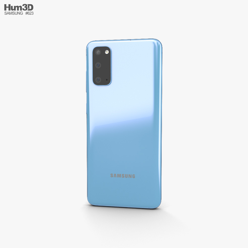 Samsung Galaxy S20 Cloud Blue 3D model - Download Phones on 3DModels.org