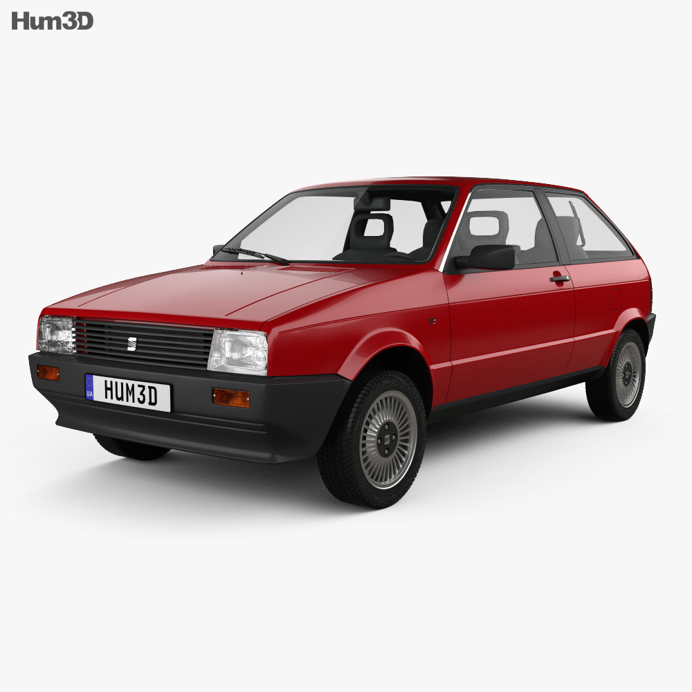 Seat Ibiza 3-door 1993 3D model - Download Hatchback on 3DModels.org