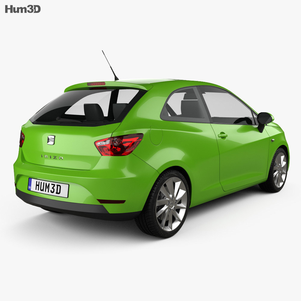 Seat Ibiza SC 2014 3D model - Download Sports car on 3DModels.org