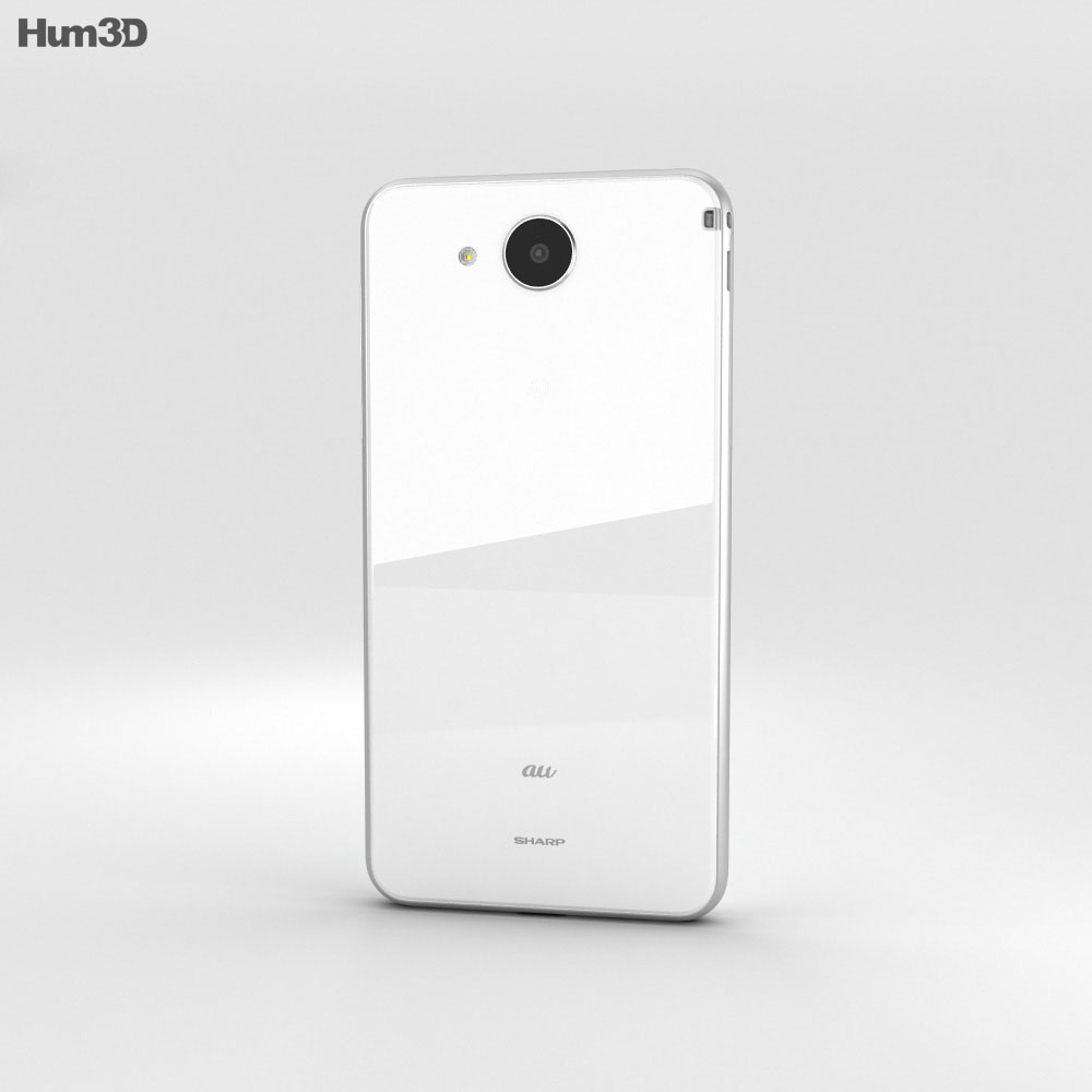 Sharp Aquos U SHV35 Blanco Modelo 3D - Descargar Teléfonos on 3DModels.org