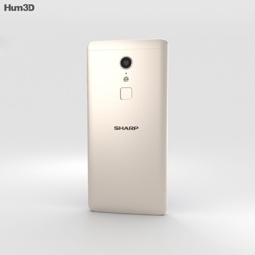 Sharp Aquos Z2 Gold 3D model - Download Phones on 3DModels.org
