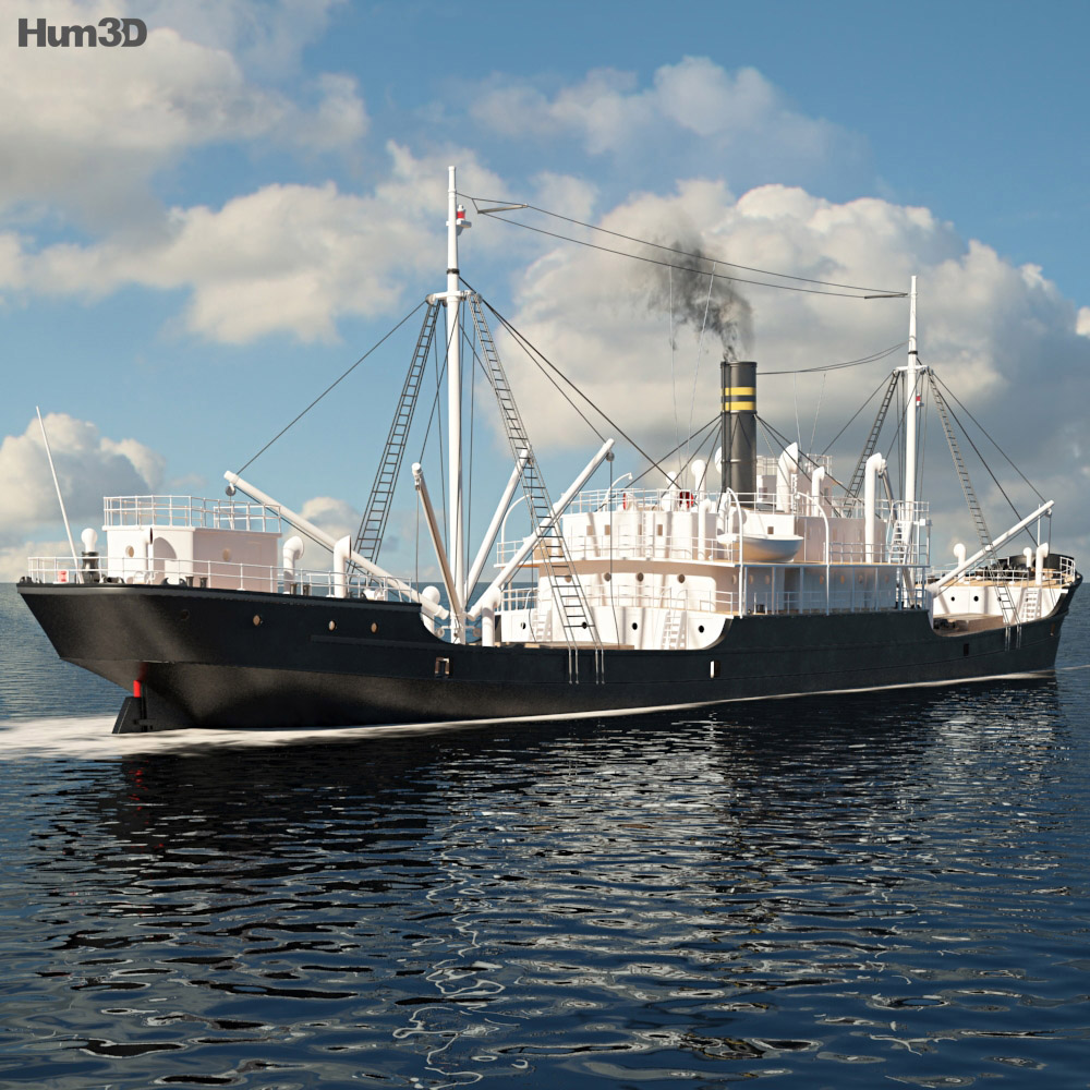 Buque de Carga Ferris Modelo 3D - Descargar Barco de vapor on 3DModels.org