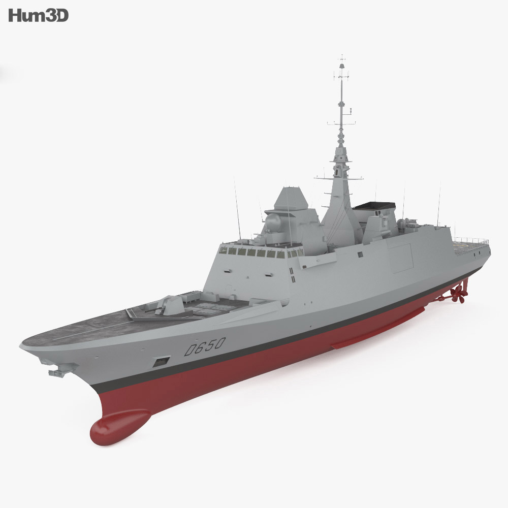 French frigate Aquitaine 3D model - Download Warship on 3DModels.org