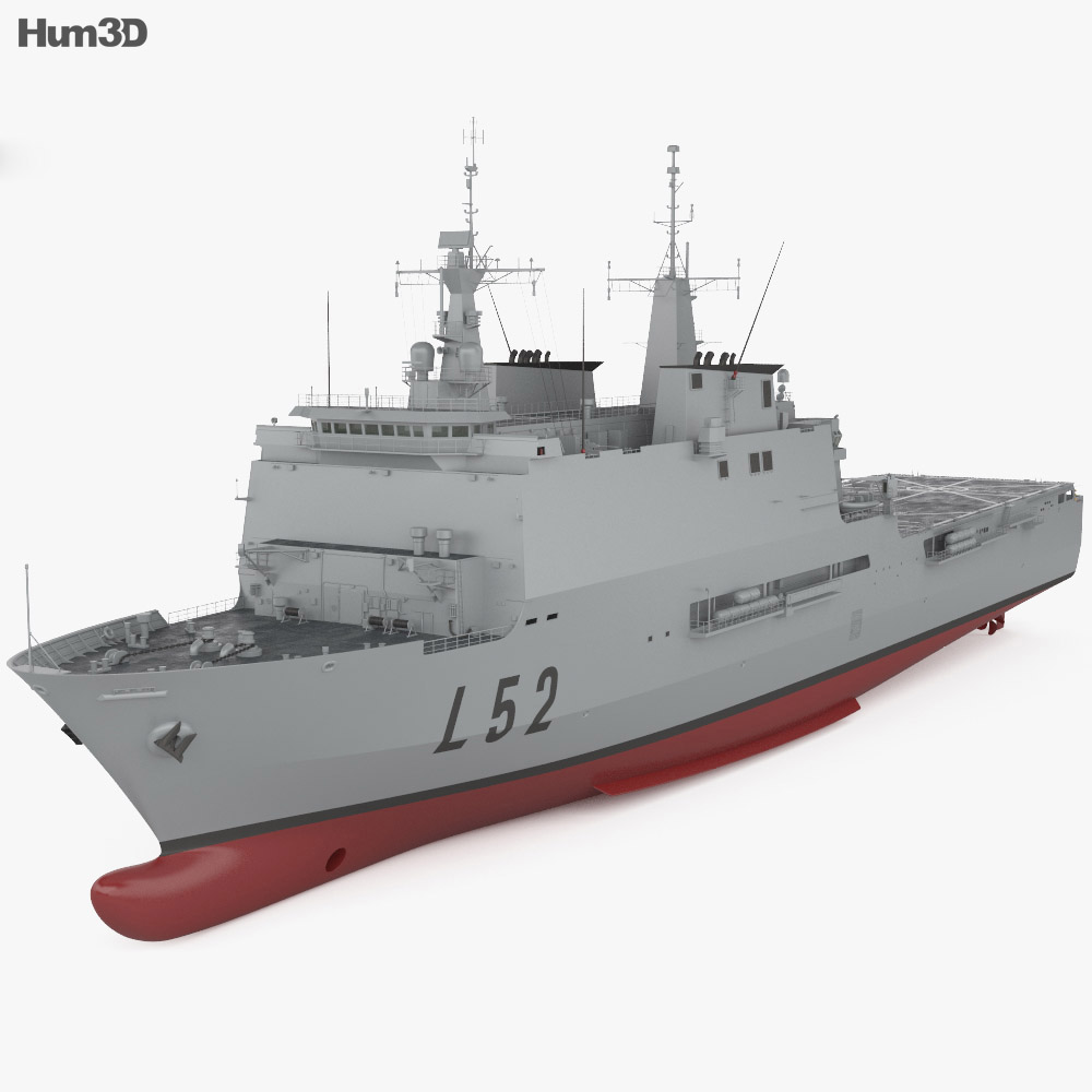 Galicia-class landing platform dock 3D model - Download Warship on ...