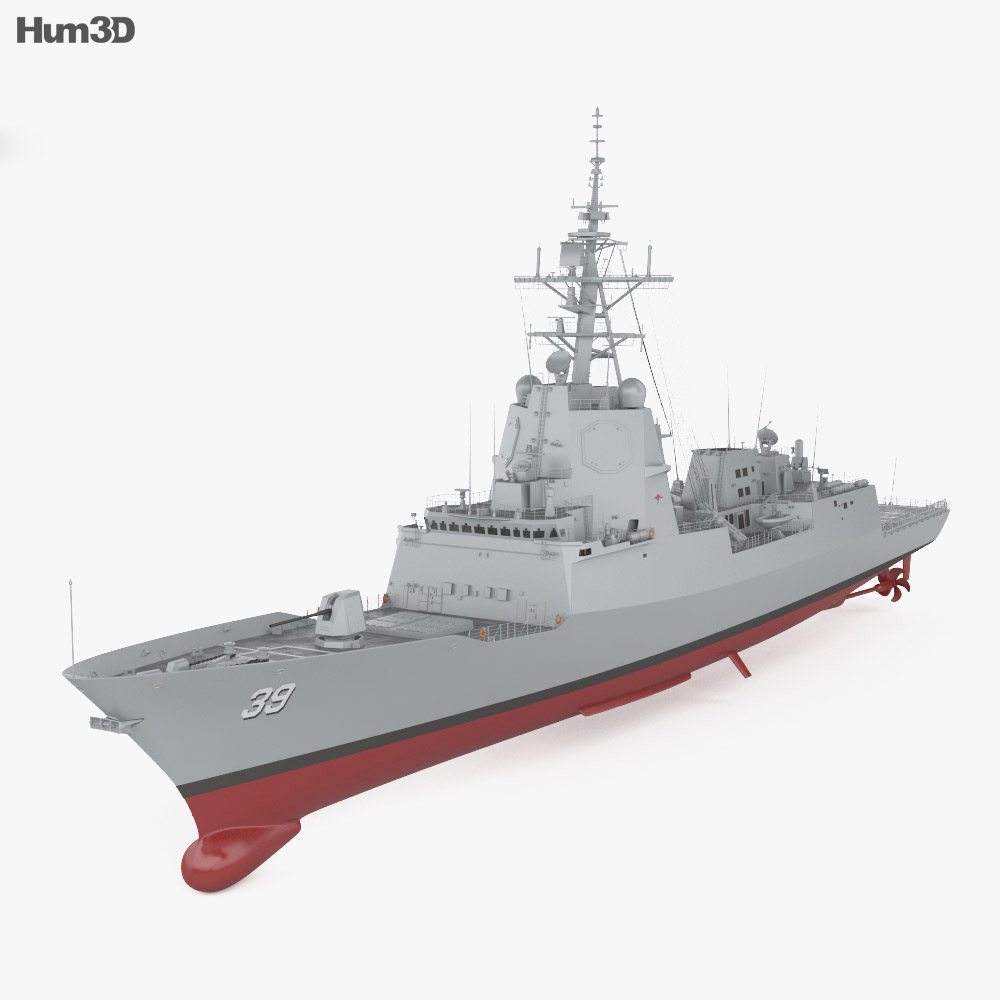 Hobart-class destroyer 3D model - Download Warship on 3DModels.org