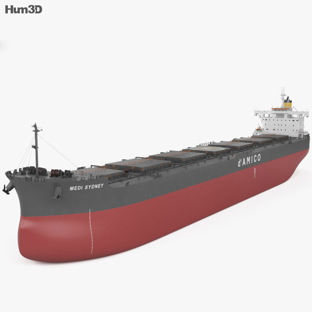 Kamsarmax Bulk Carrier 3D model - Download Cargo ship on 3DModels.org