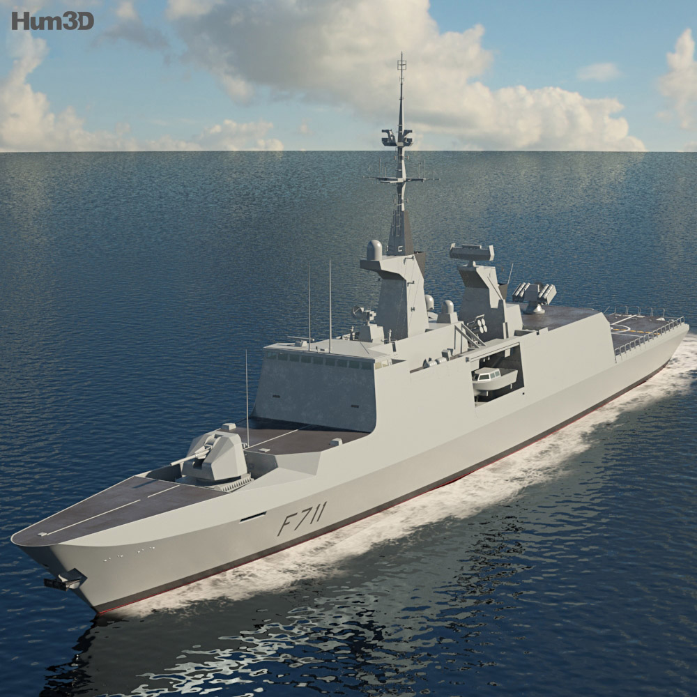 La Fayette class frigate 3D model - Download Warship on 3DModels.org