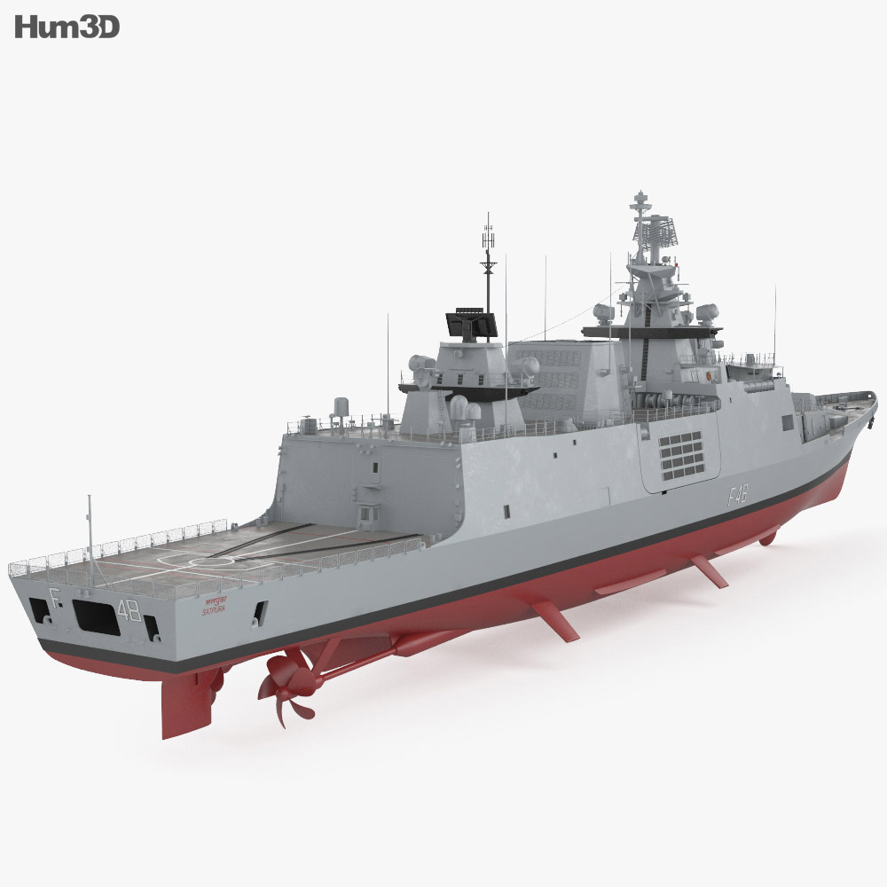 Shivalik-class frigate 3D model - Download Warship on 3DModels.org