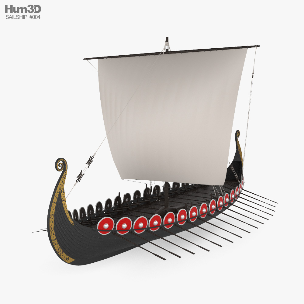 Viking Longship 3D model - Download Sailing ship on 3DModels.org