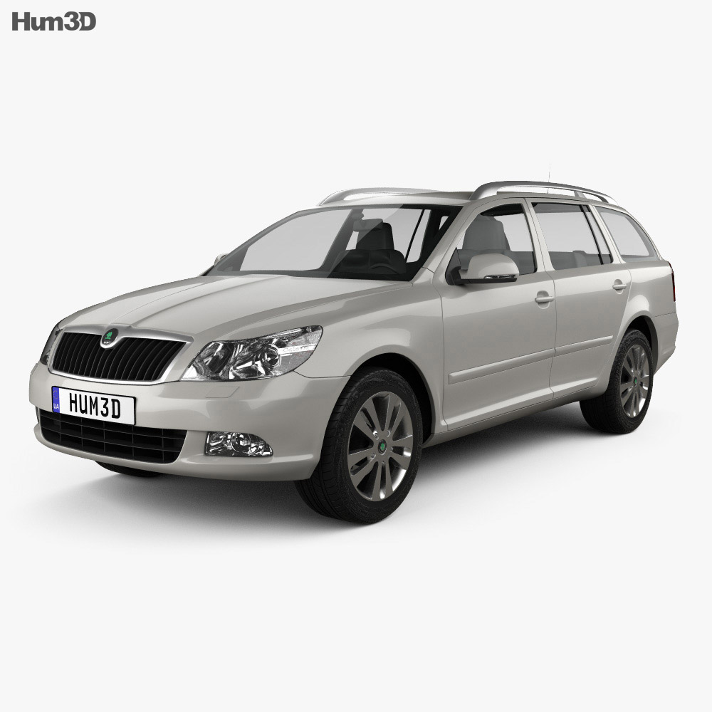Skoda Octavia (Laura) combi 2012 3D model - Download Wagon car on ...