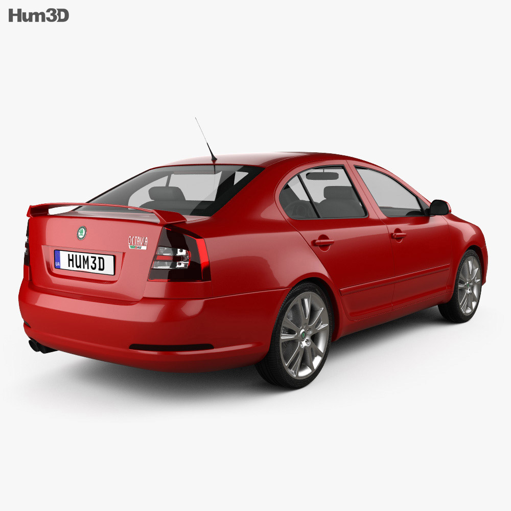 Skoda Octavia RS liftback 2013 3D model - Download Sedan on 3DModels.org