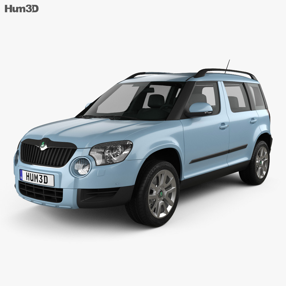 Skoda Yeti 2010 3D model - Download Crossover SUV on 3DModels.org