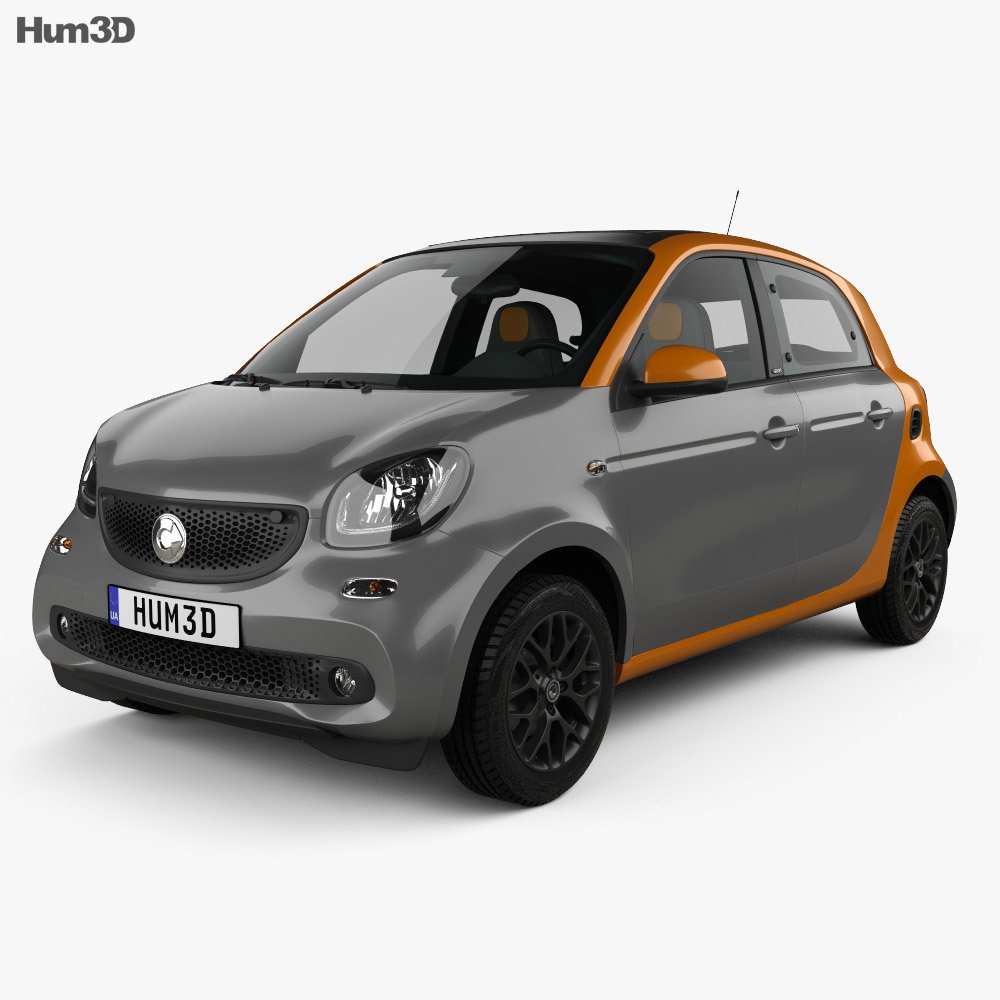 Smart Forfour 2017 3D model - Download Hatchback on 3DModels.org