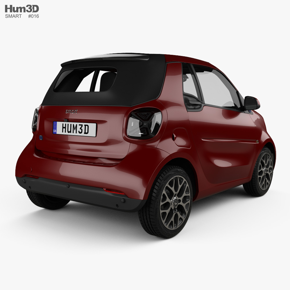 Smart ForTwo EQ Prime cabriolet 2023 3D model - Download Sports car on ...