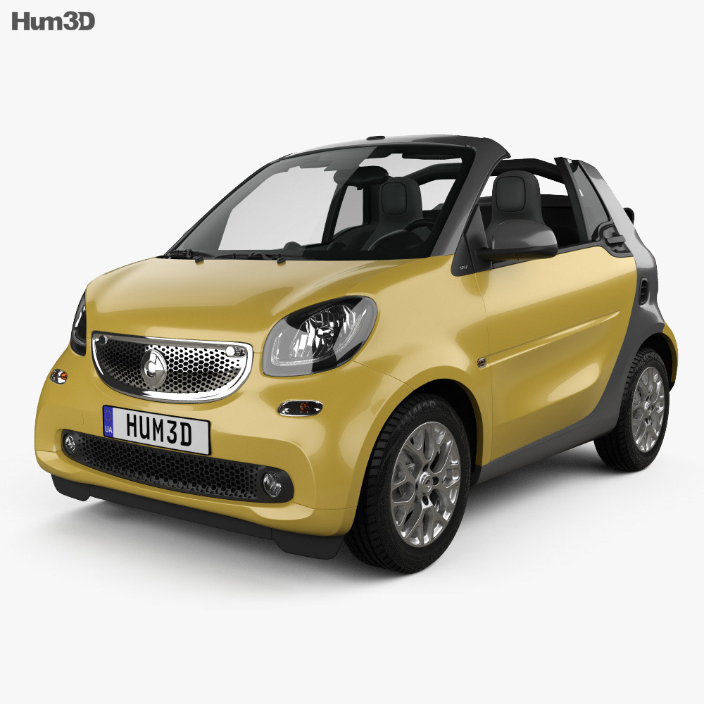 Smart Fortwo Cabrio 2017 3D model - Download Sports car on 3DModels.org
