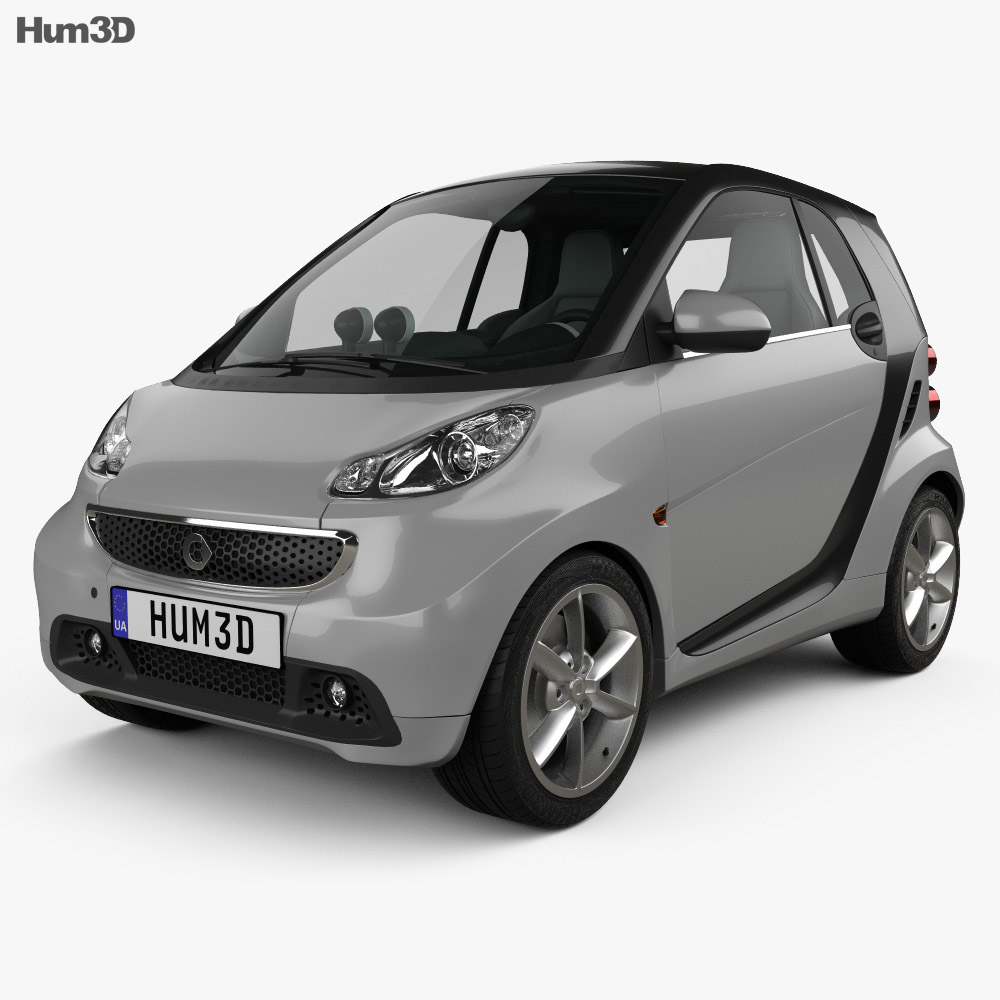 Smart Fortwo coupe 2015 3D model - Download Hatchback on 3DModels.org
