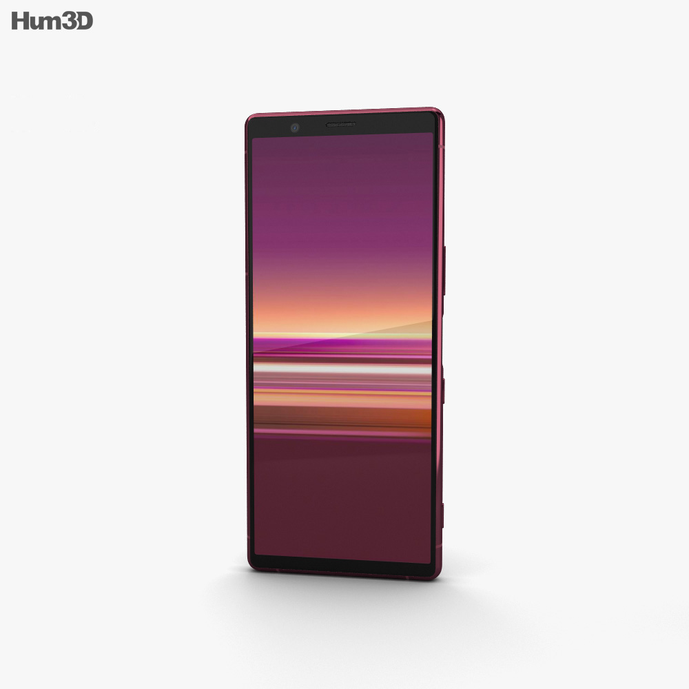 Sony Xperia 5 Vermelho Modelo 3D - Baixar Telefone no 3DModels.org