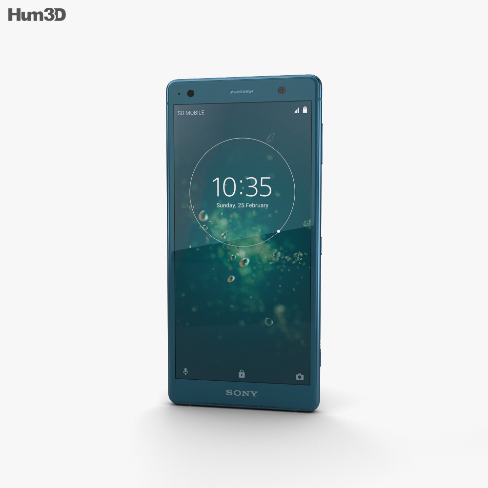 Sony Xperia XZ2 Deep Green 3D model - Download Phones on 3DModels.org