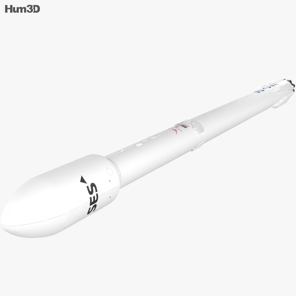 Falcon 9 3D model - Download Rockets on 3DModels.org