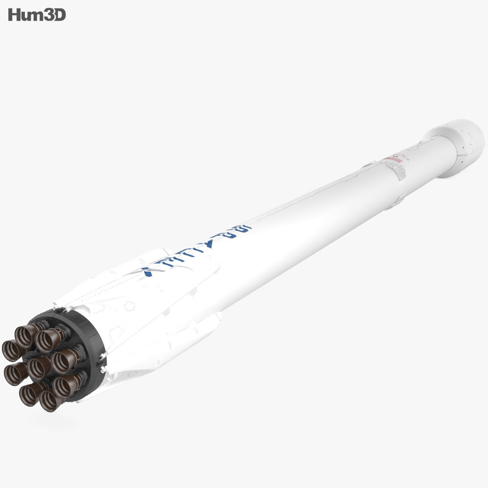 Falcon 9 3D model - Download Rockets on 3DModels.org