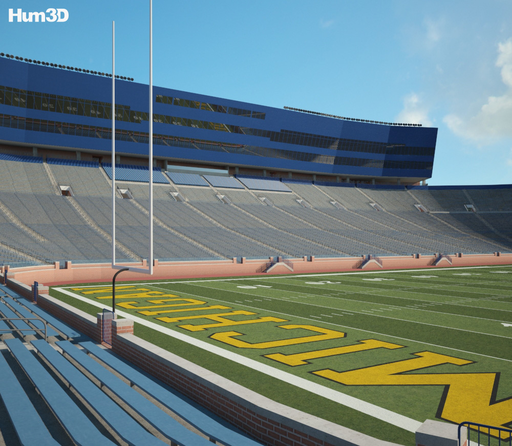 Estádio de Michigan The Big House Modelo 3D - Baixar Arena desportiva ...