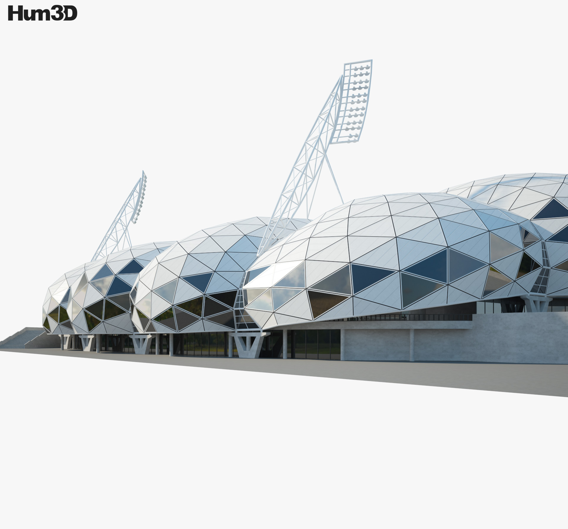 AAMI Park 3D model - Download Stadium on 3DModels.org