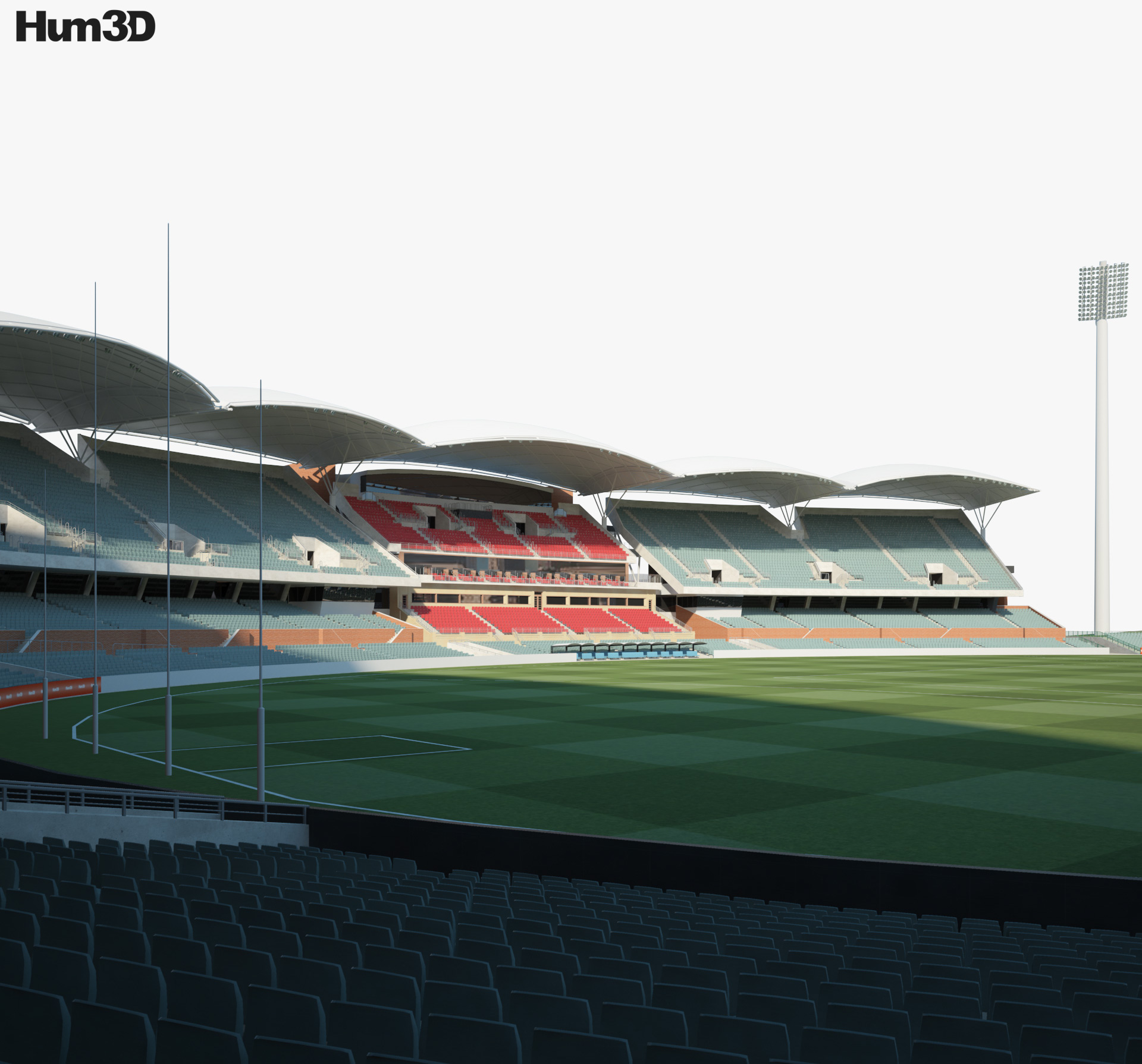 Adelaide Oval 3D model - Download Stadium on 3DModels.org