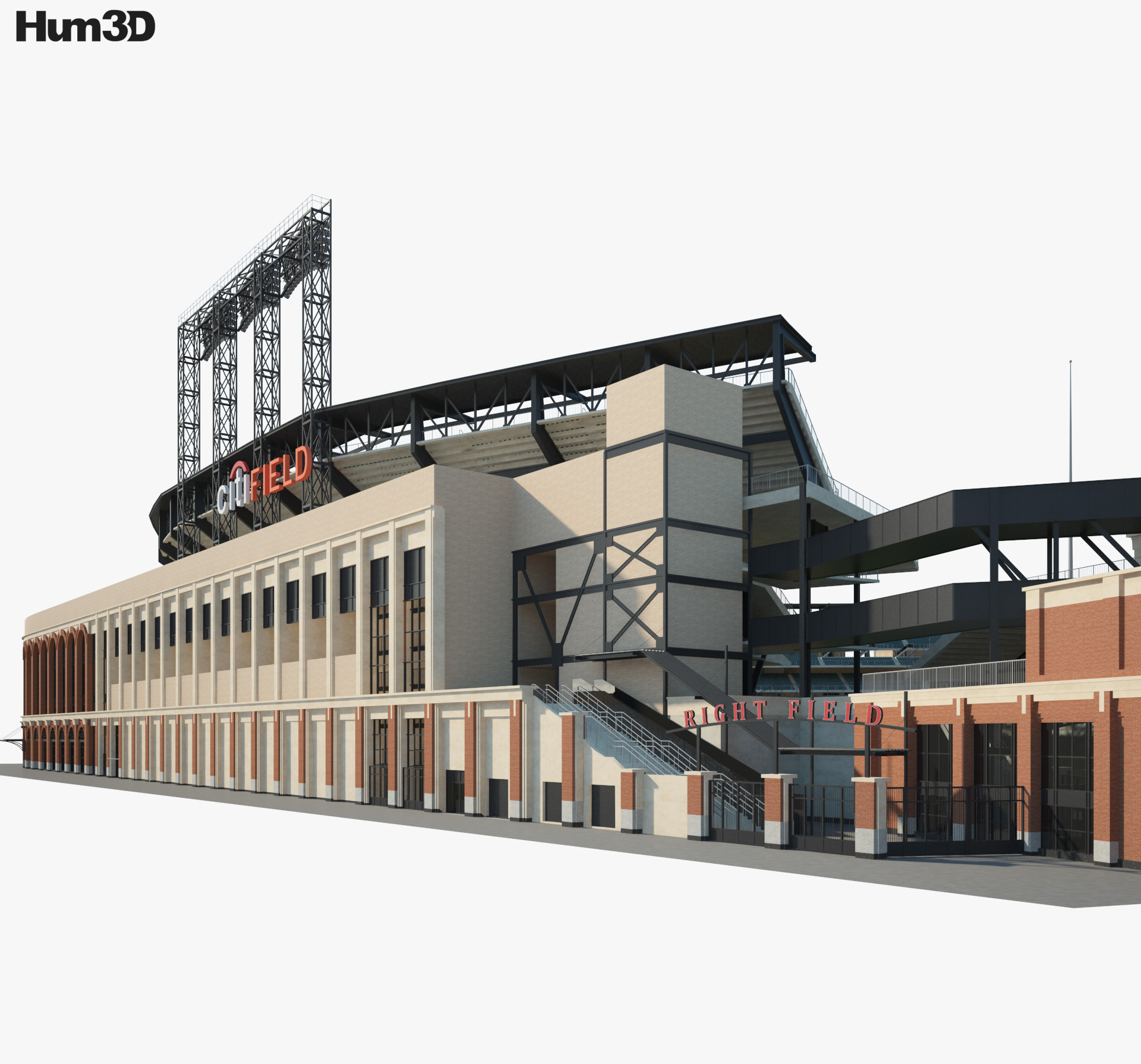 Citi Field 3D model - Download Stadium on 3DModels.org