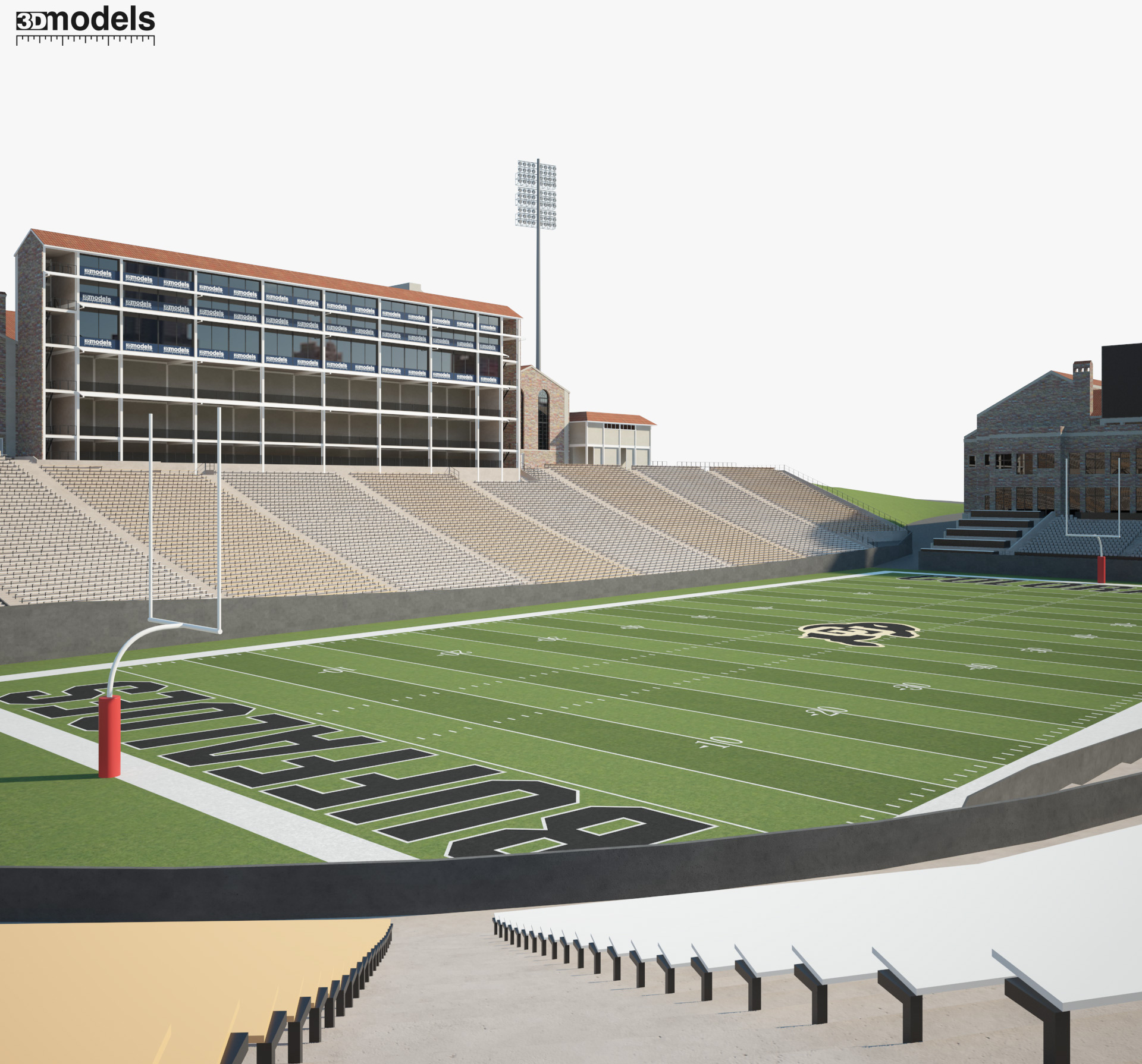 Folsom Field 3D model - Download Stadium on 3DModels.org