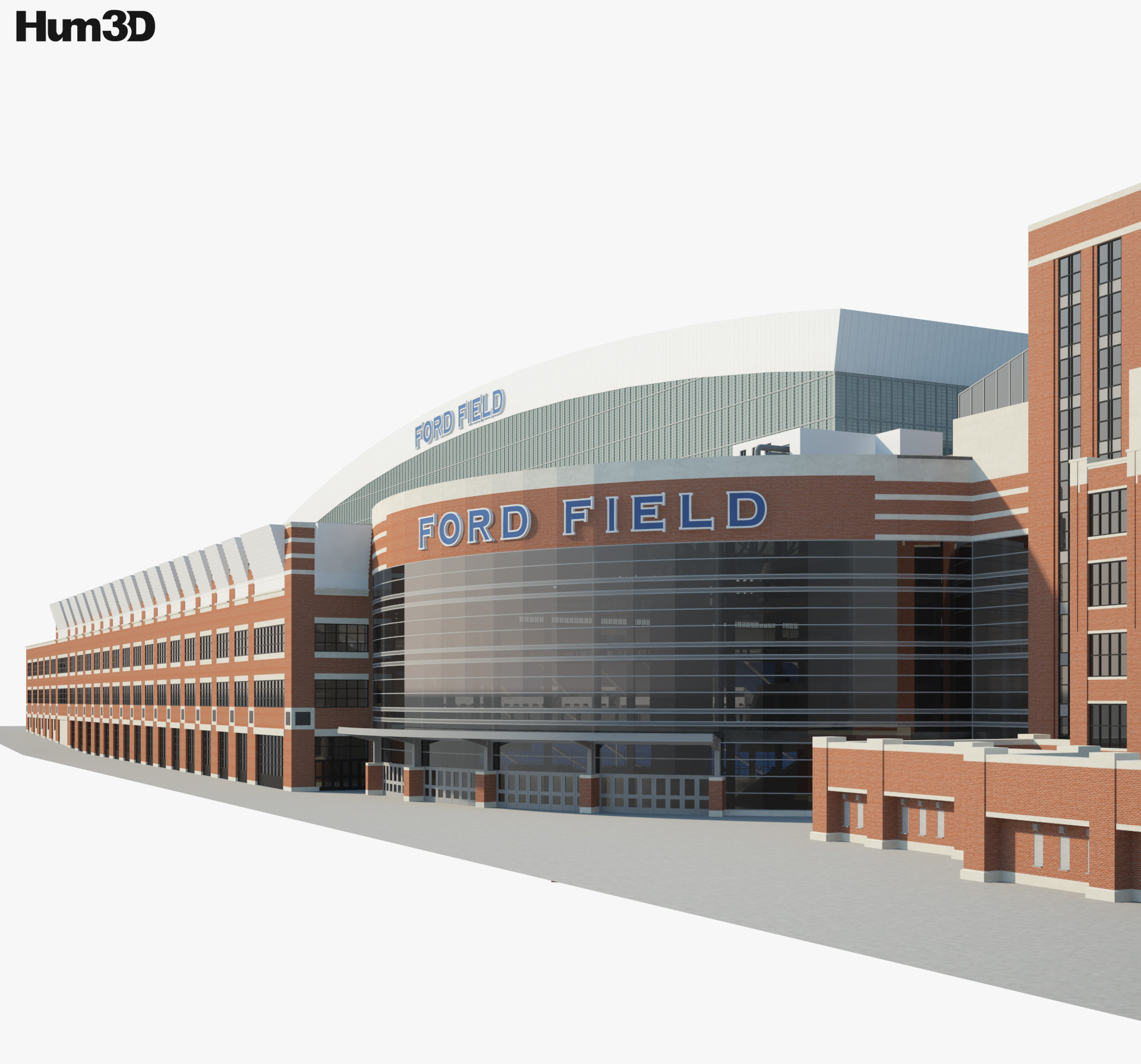 Ford Field 3D model - Download Stadium on 3DModels.org