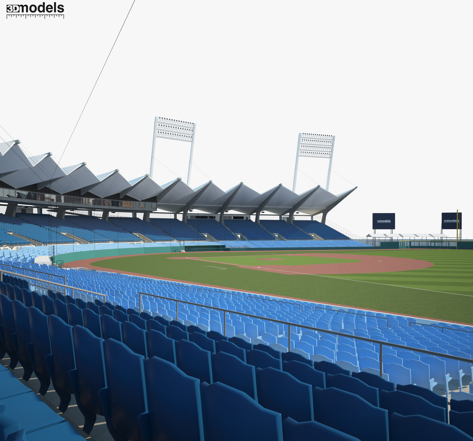Hiram Bithorn Stadium 3D model - Download Stadium on 3DModels.org