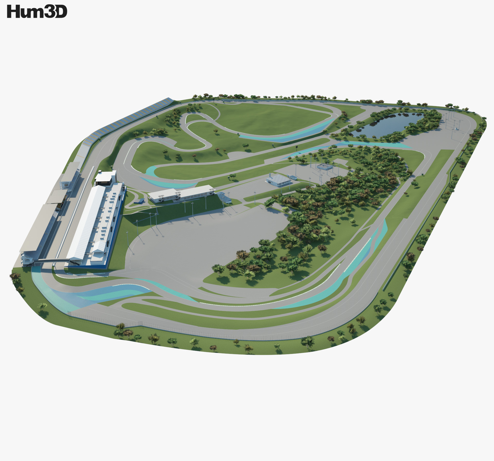 Autódromo de Interlagos Modelo 3D - Baixar Arena desportiva no 3DModels.org