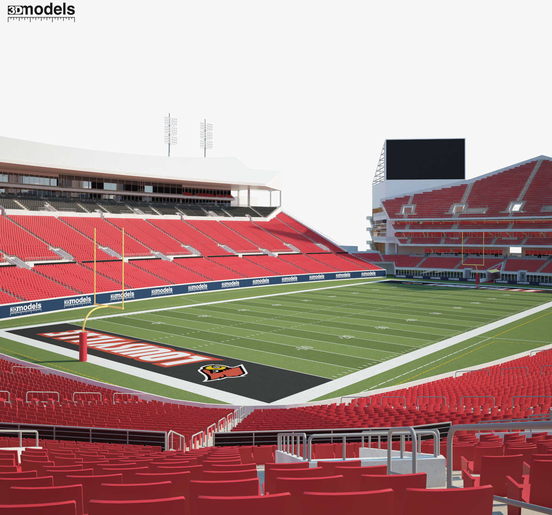 L&N Federal Credit Union Stadium 3D model - Download Stadium on ...