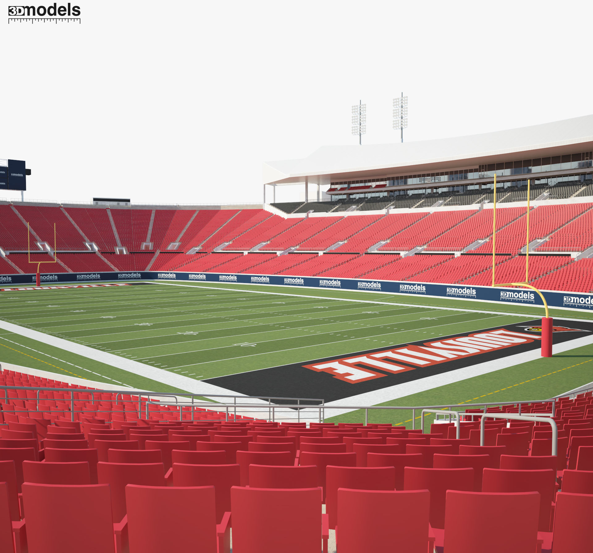 L&N Federal Credit Union Stadium 3D model - Download Stadium on ...