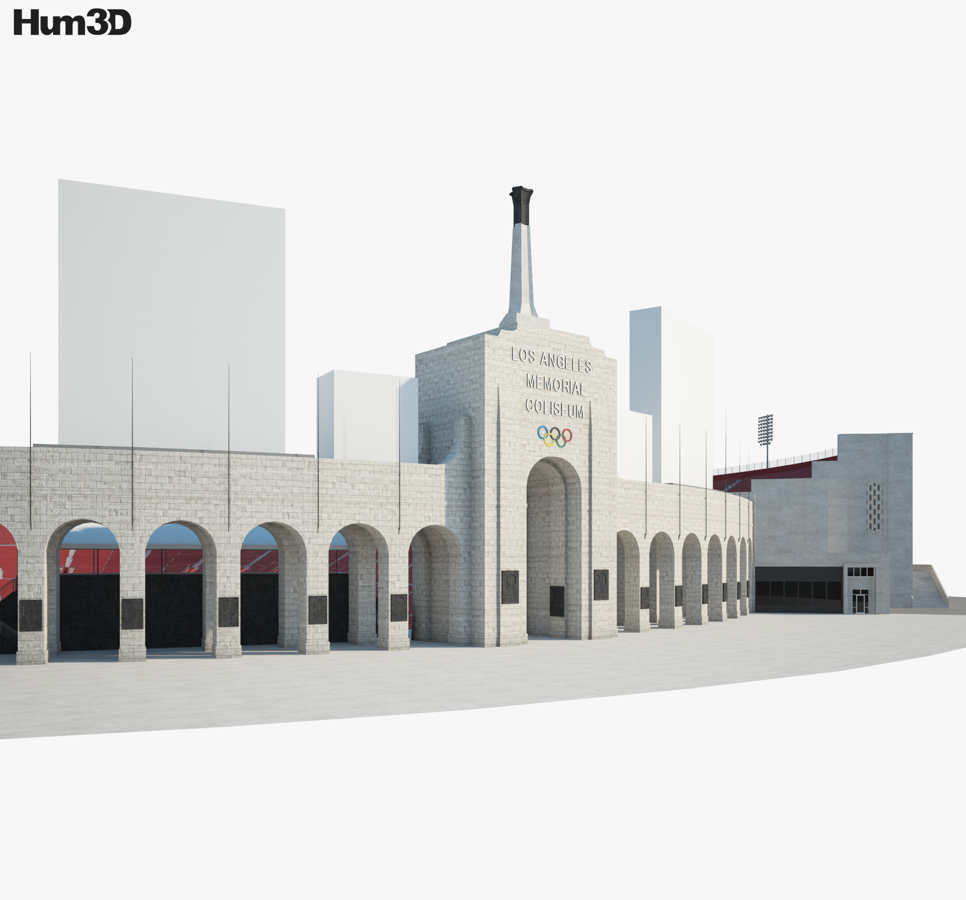 Los Angeles Memorial Coliseum 3D model - Download Stadium on 3DModels.org