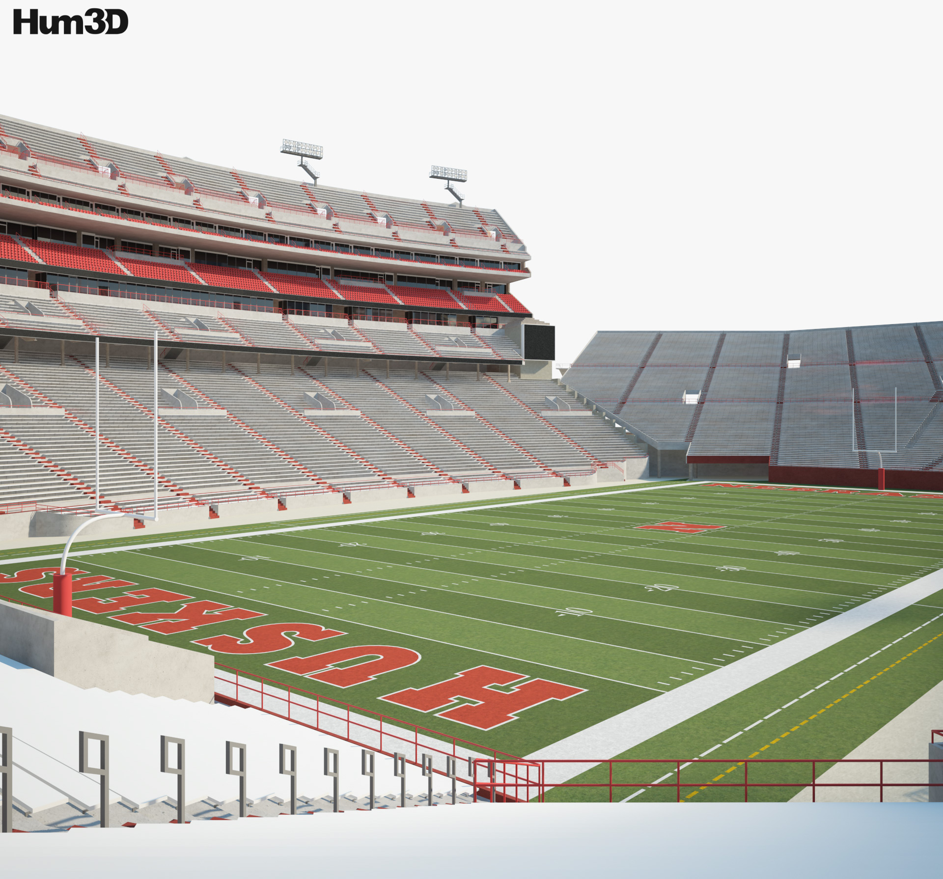 Memorial Stadium Lincoln 3D model - Download Stadium on 3DModels.org